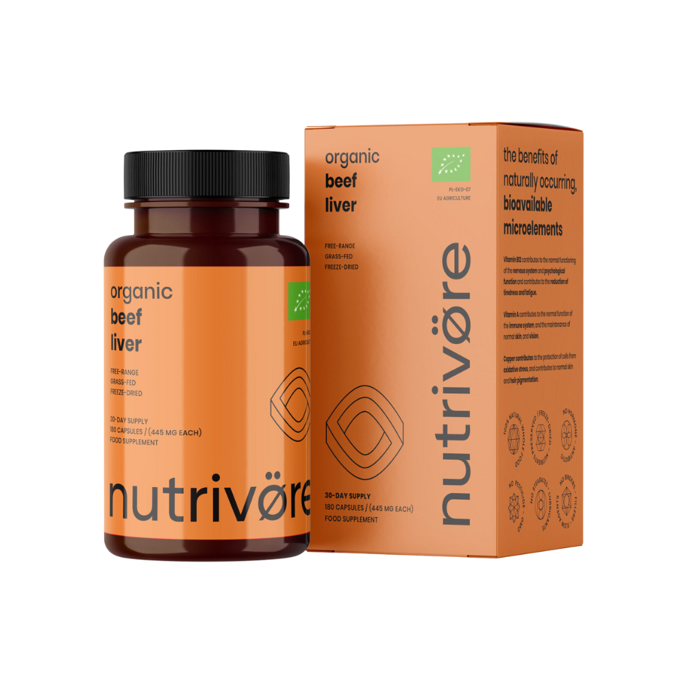 Nutrivore Beef Liver Naudan Maksa Sisäelinkapselit 180 kaps - PUR-kauppa